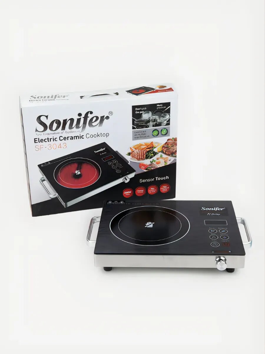 Плитка электрическая настольная 1 конфорка Sonifer SF-3043, 2000 Вт