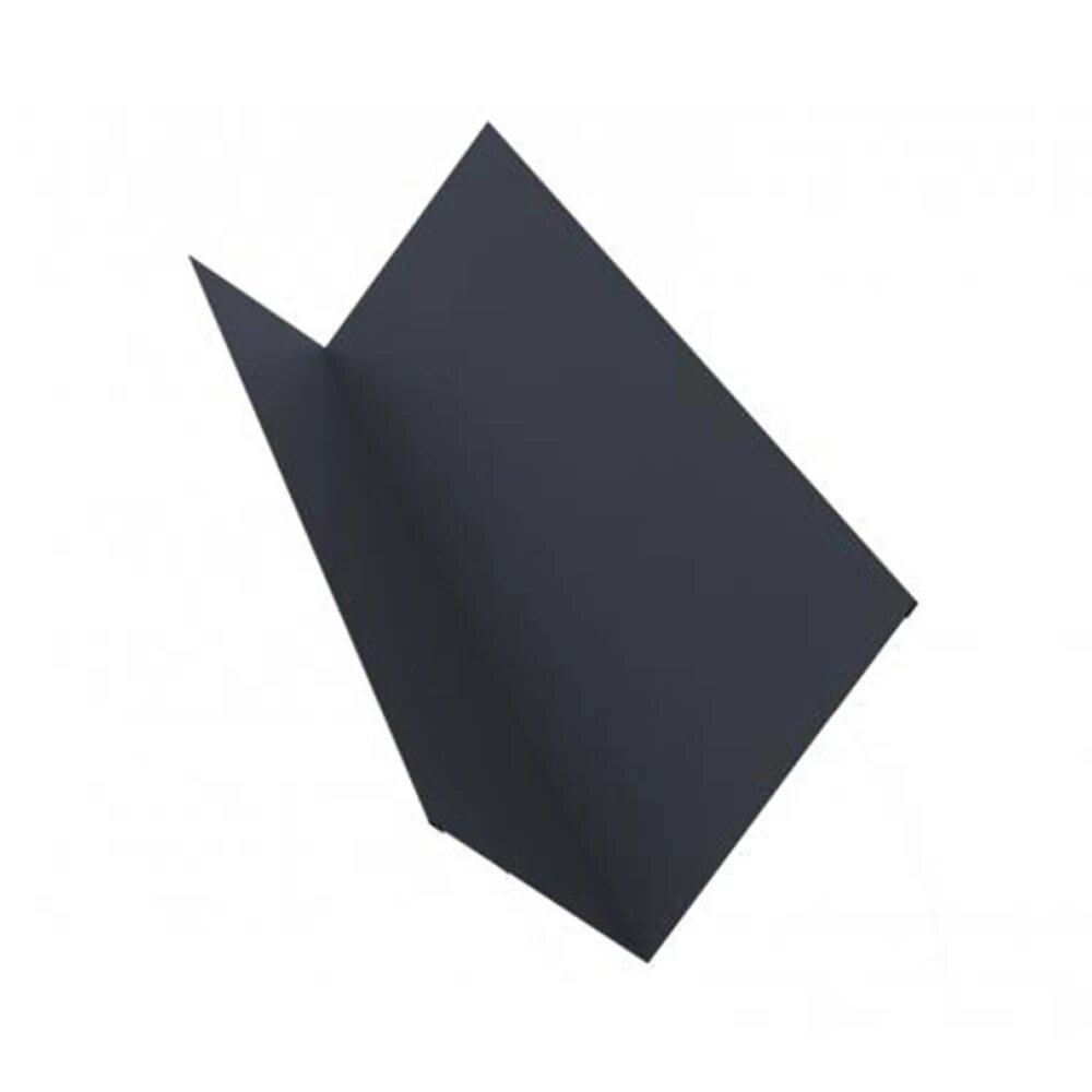 Планка примыкания для металлочерепицы 130х160 мм 2 м графитово-серая RAL 7024 434738