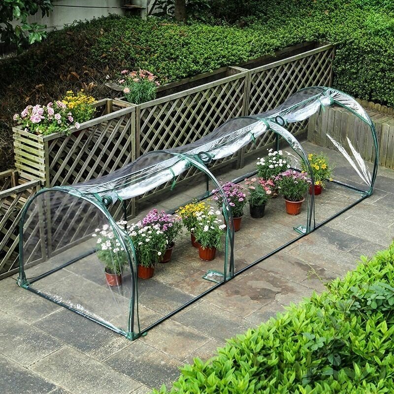 Парник арочный 3х1х0.8м, ABS и ПВХ, теплица для огорода, надежная конструкция