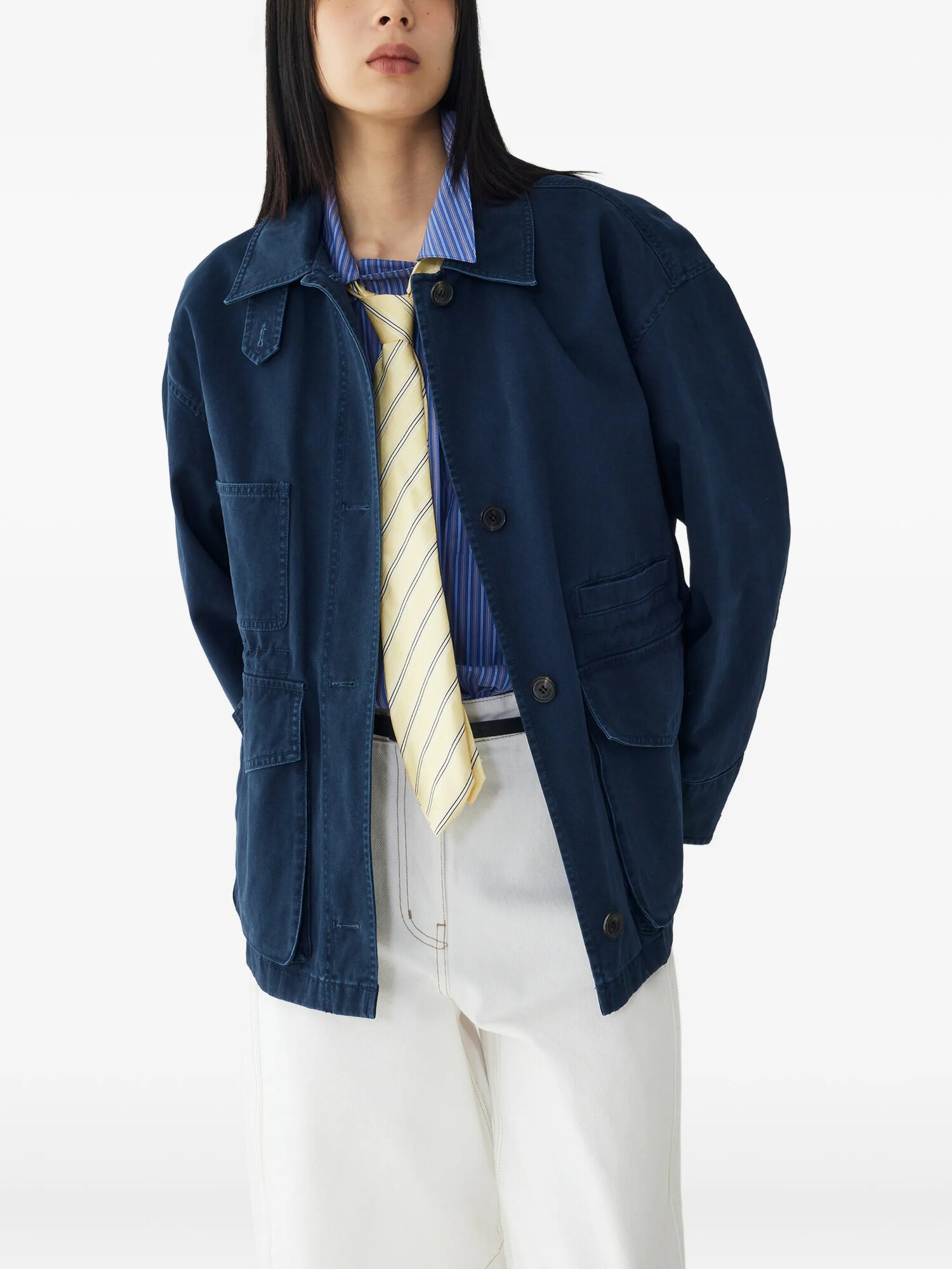 Куртка STUDIO TOMBOY Buttoned denim jacket, размер OneSize, blue — фото 1
