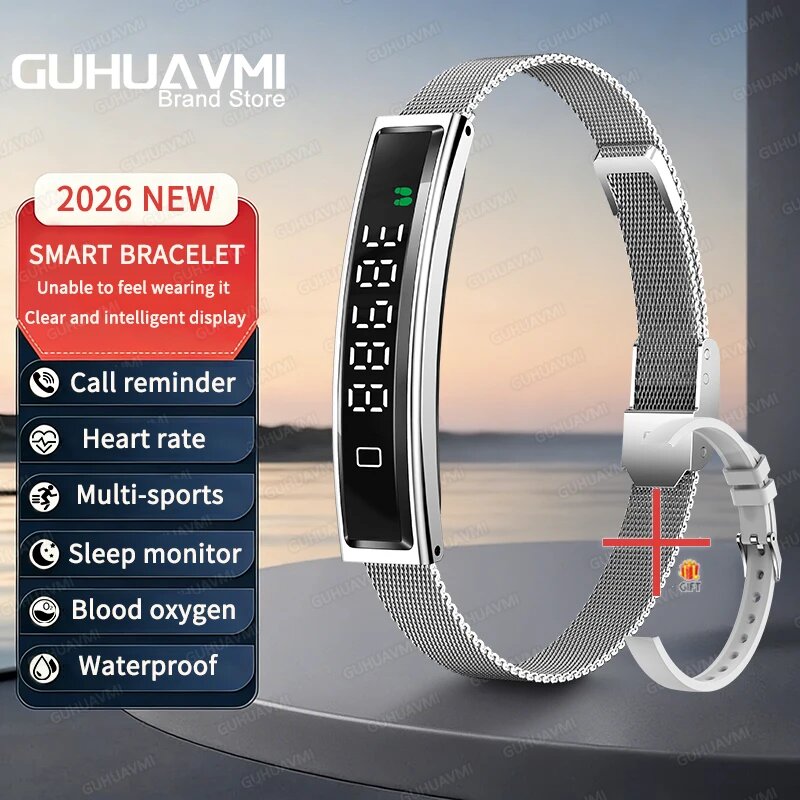 Умные часы New Sport Fitness Tracker Silver mesh belt