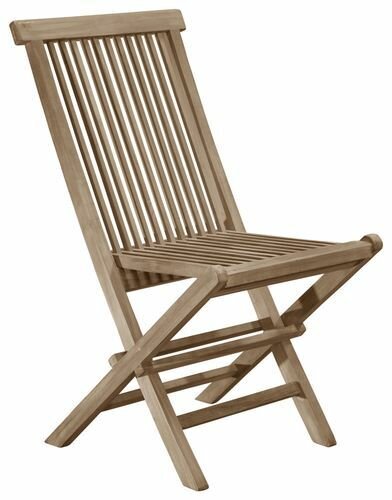 Стулья деревянные для сада Venturedesign, из тика, 2 штуки, светло-коричневый