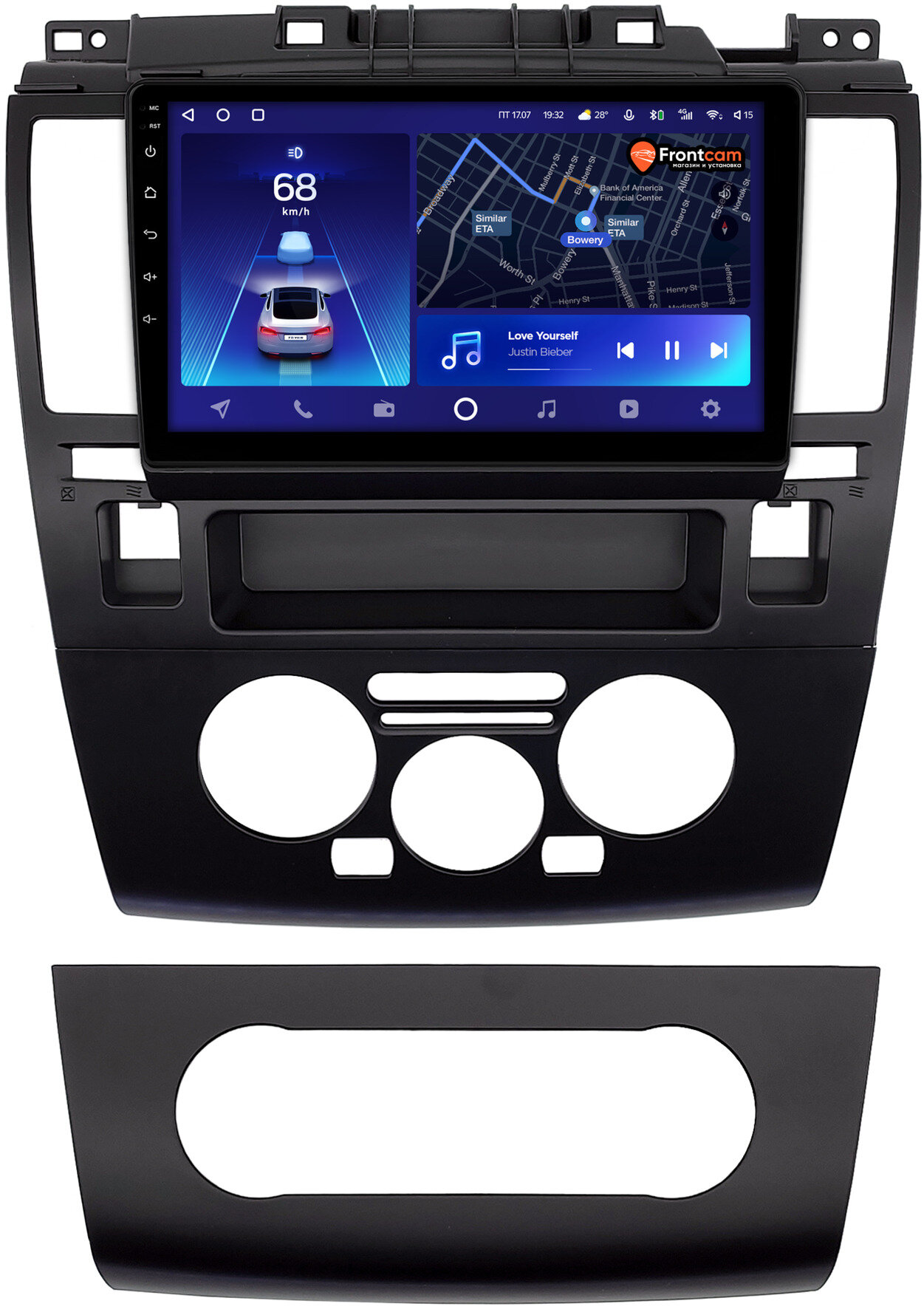 Штатная магнитола Nissan Tiida 2004-2013 (черная) Teyes CC2 PLUS 4/32 9" RM-9-0201 Android 10 (4G-SIM, DSP, QLed)