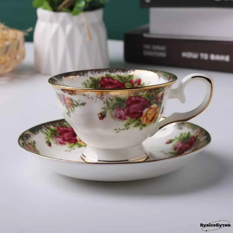 Royal Albert Чайная, кофейная пара 200 мл на 1 перс. Фарфор, для чая, с цветочным узором