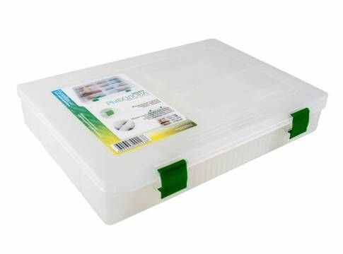 Органайзер, коробка для рыболовных принадлежностей фирма Fisherbox 310B, длина 310*230*40мм, цвет Белая