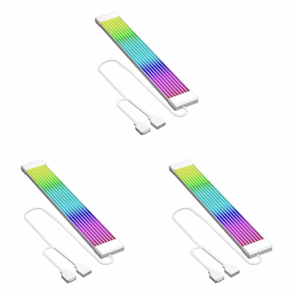 3x Удлинительный Кабель Питания ARGB 3-Контактный Светодиодный Светильник RGB Для Корпуса ПК