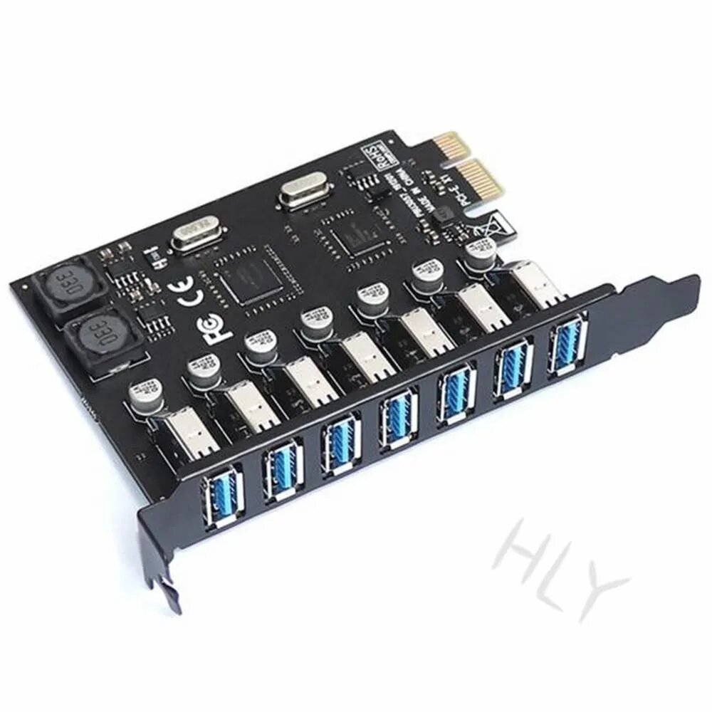 Адаптер USB 3.0 PCI Express E на 7 портов 3 карты (VIA) для компьютера