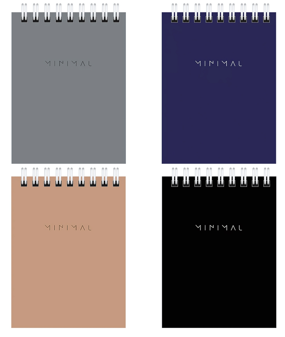 Блокнот BRAUBERG "Minimal Classic" а7, 40 листов, клетка, на гребне, разноцветный принт