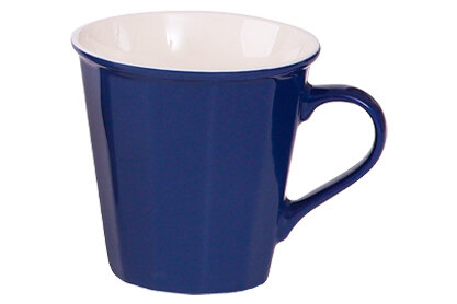 Кружка фарфоровая конусная 320мл для чая и кофе, белая, Appetite