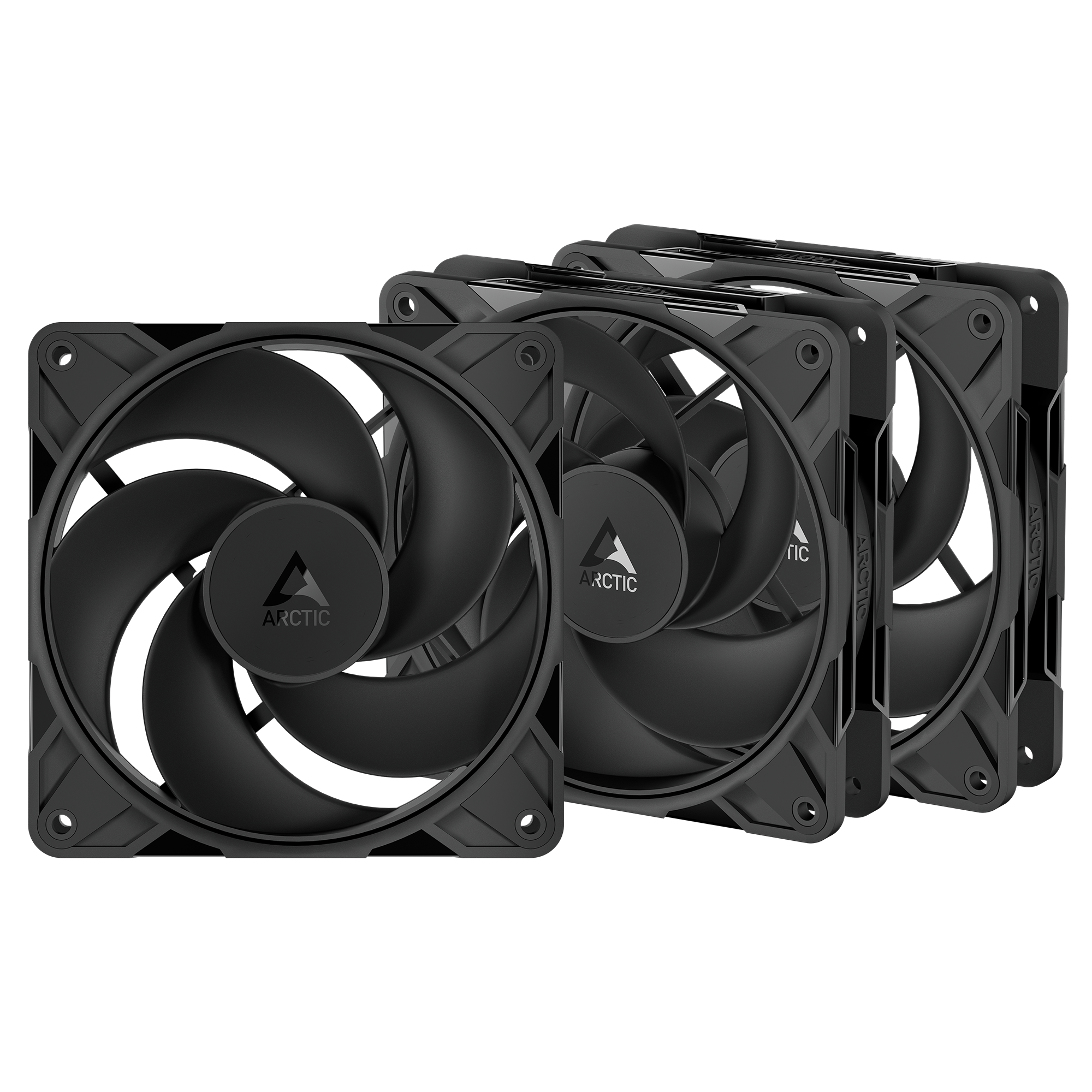 ARCTIC P12 PRO Reverse Black 3-pack – 120-мм реверсивный вентилятор для ПК, 4-pin PWM PST (3 шт)