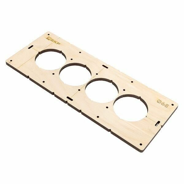 Шаблон для подрозетников EKF с 4 отверстиями, диаметр 68 мм, для монтажа