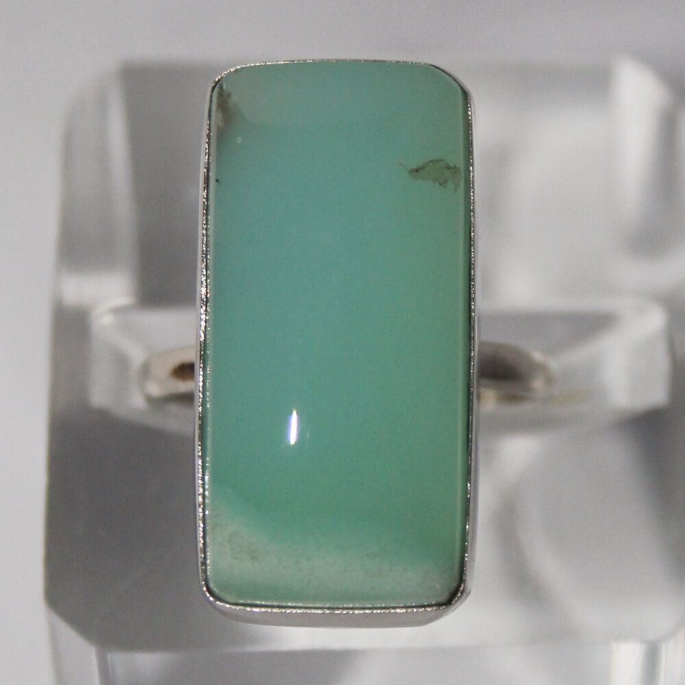 Кольцо-кулон, хризопраз