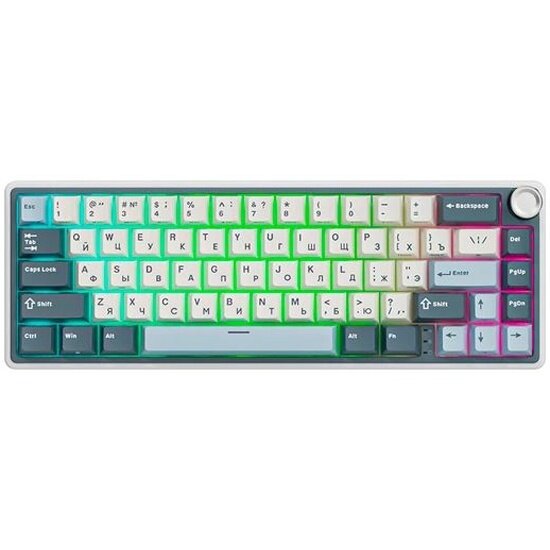 Клавиатура Royal Kludge R65, белый/синий (6935280827785)