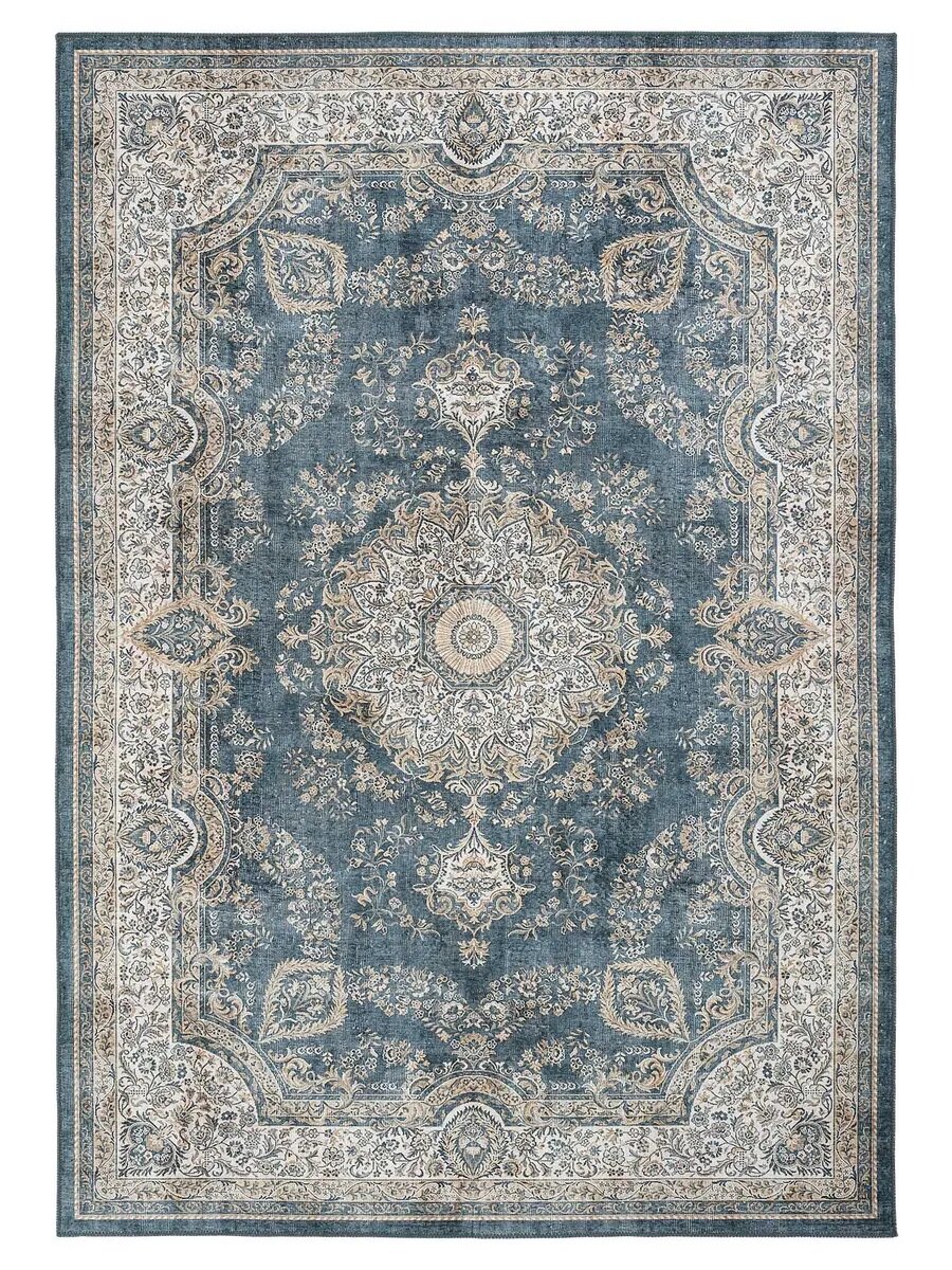 Private 54-033 Винтажный ковер 75x150 см лазурный бархат