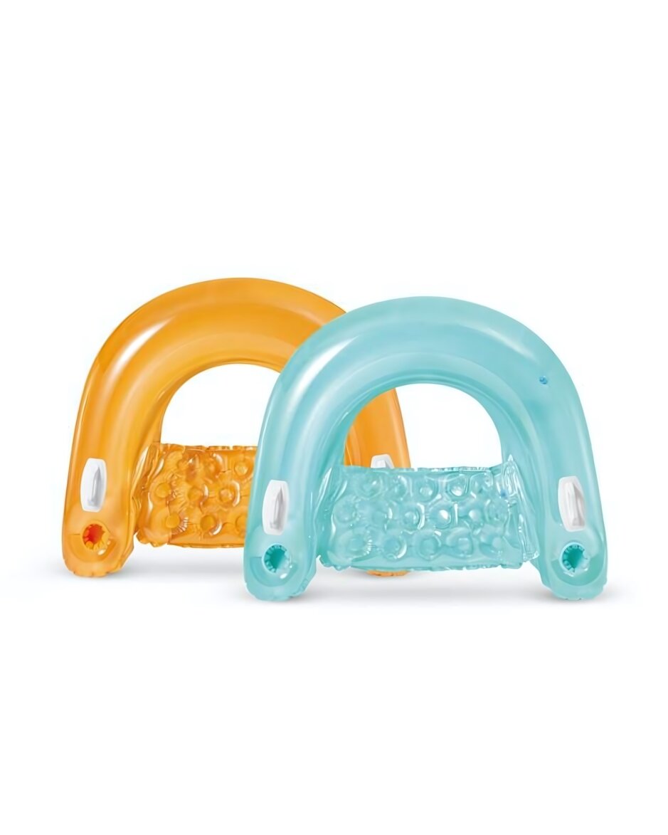 Надувной матрас INTEX «Сиди-плыви» 152х99 см, 2 цвета, подстаканники, ручки из полимера