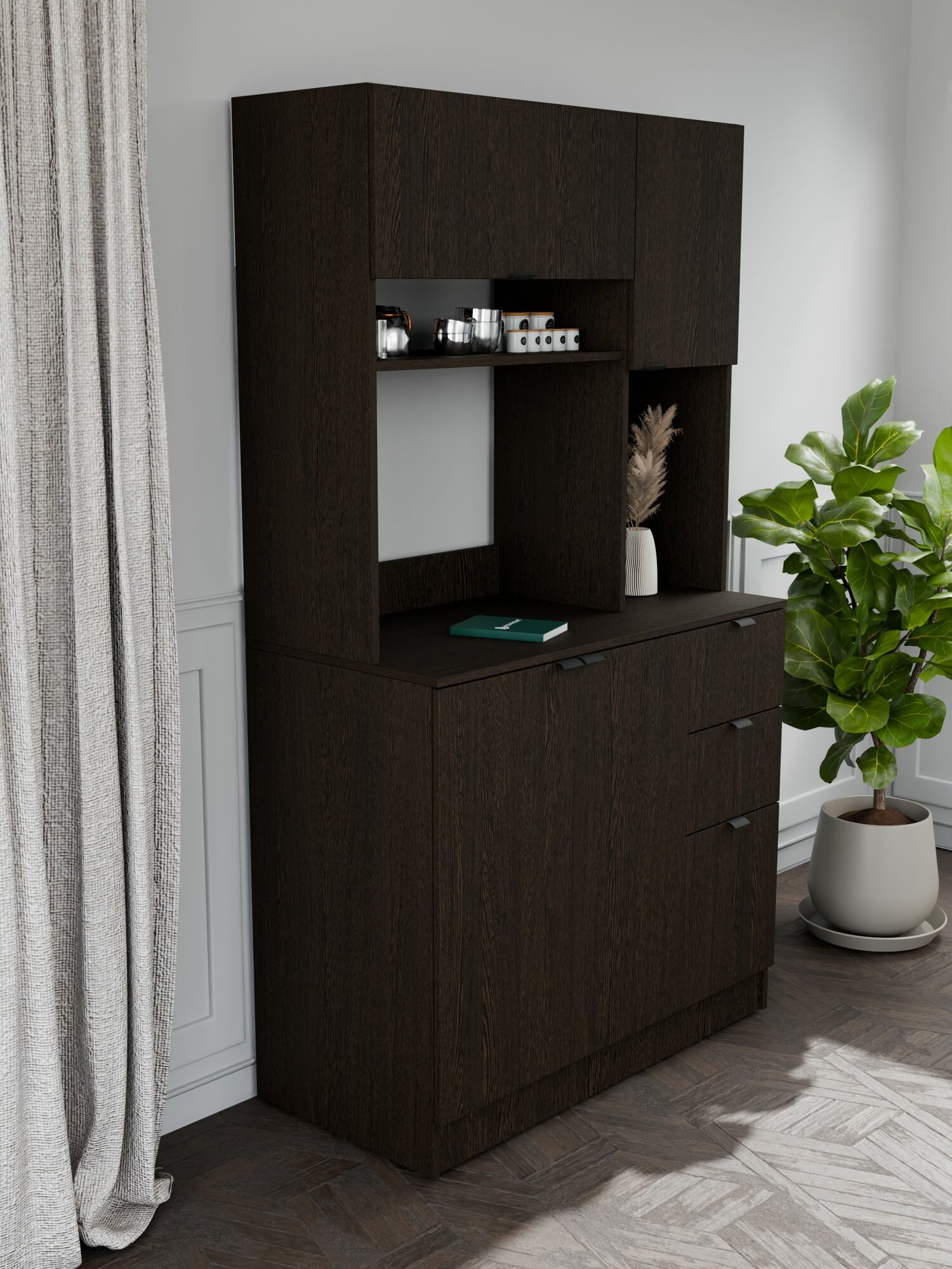 Изумлит Буфет Вилладж 100*180.4*48.7 см (ШхВхГ), венге