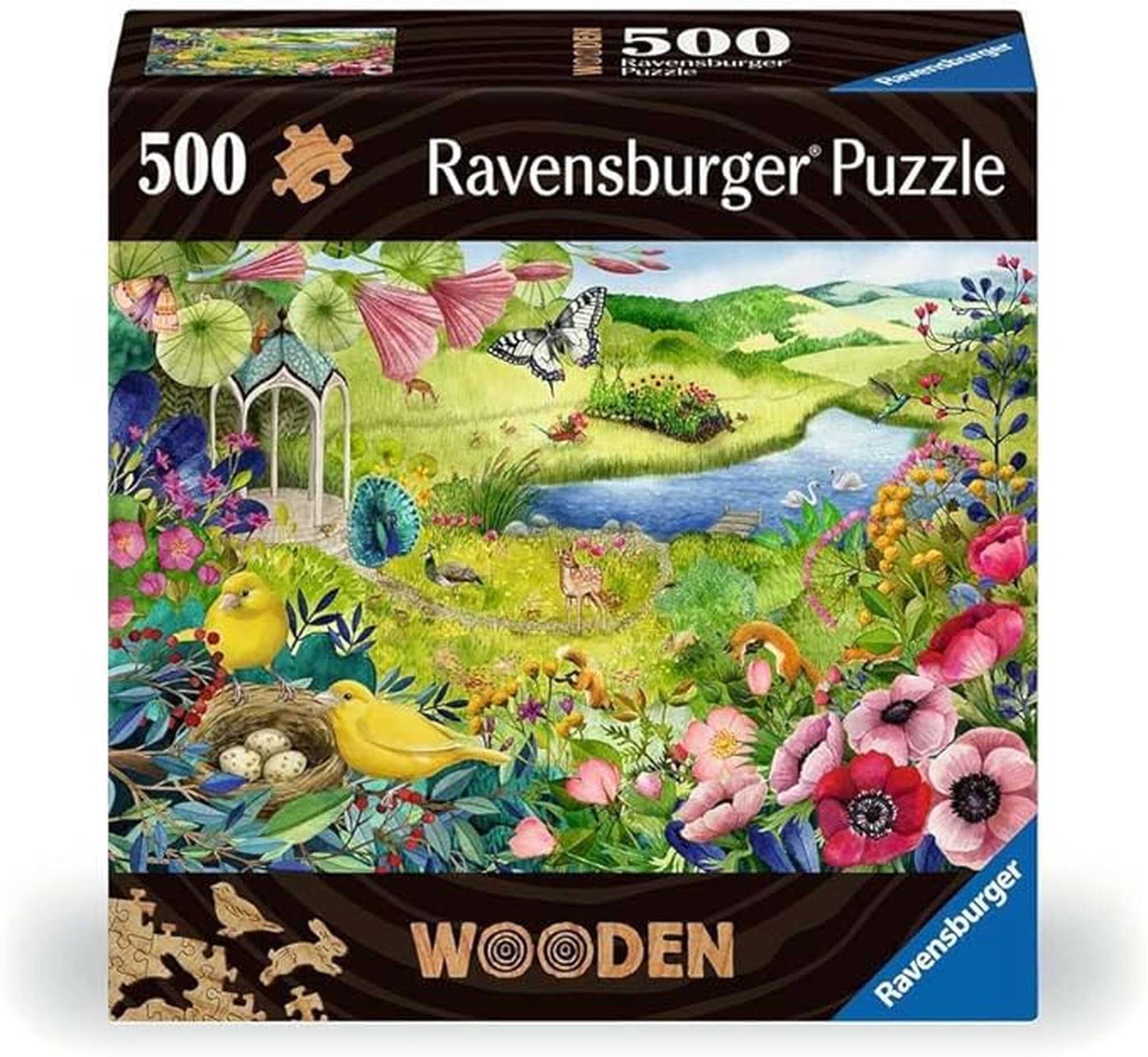 Пазл Ravensburger - Wild Garden/Дикий сад, деревянный пазл 500 деталей - Равенсбургер 17513