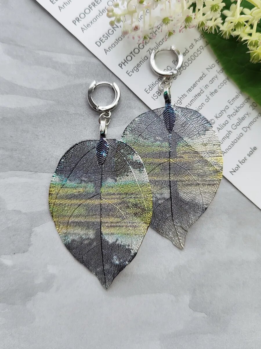 Серьги двусторонние