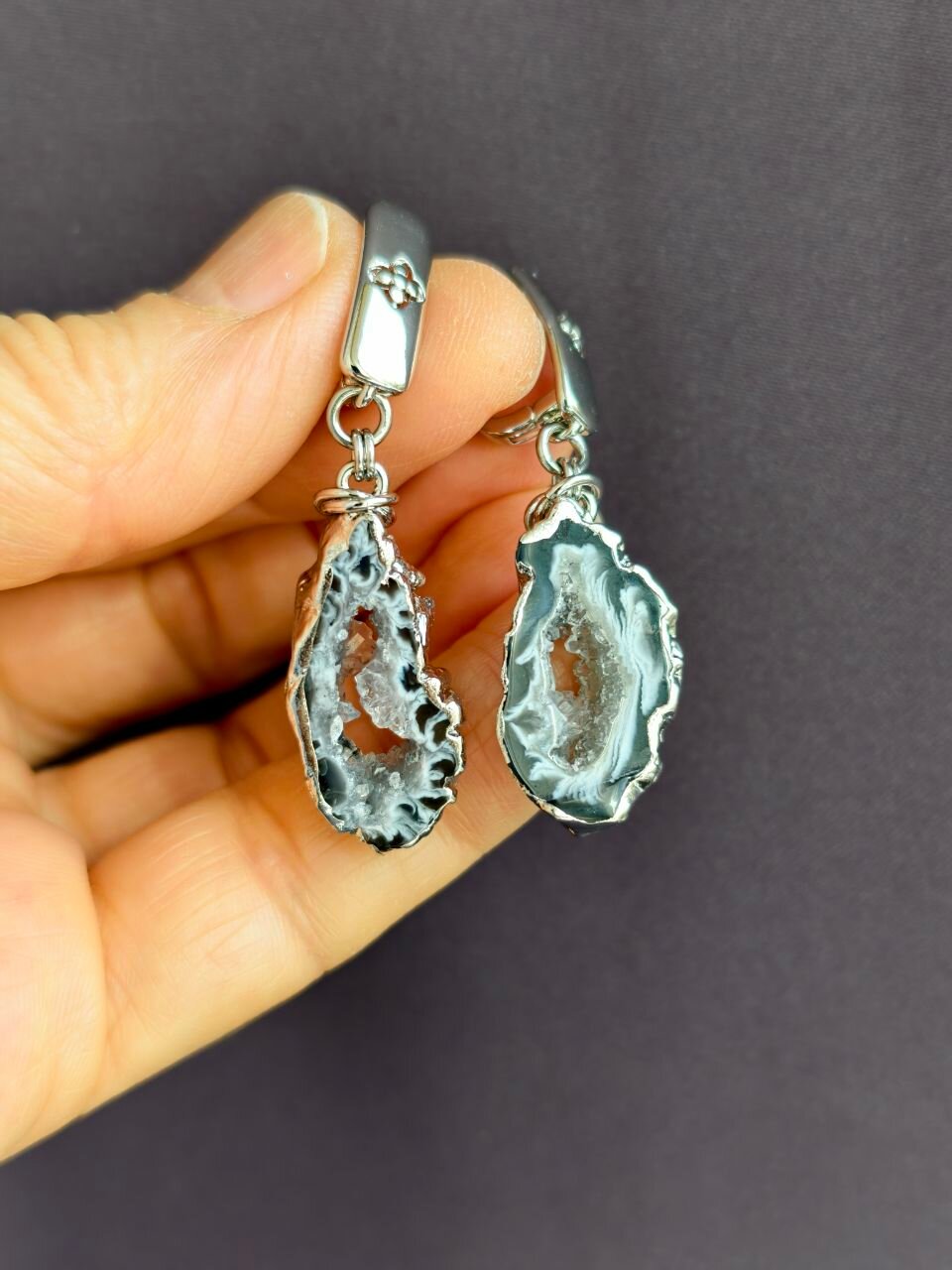 Серьги Камни Елены, агат