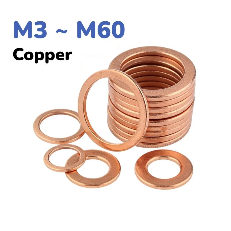 Медные плоские прокладки M3 ~ M60