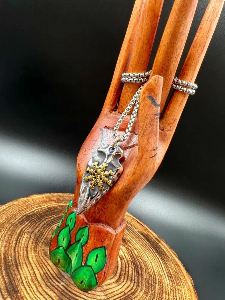 Амулет "Шлем ужаса Агисхьяльм", защита от зла, энергия, без бренда