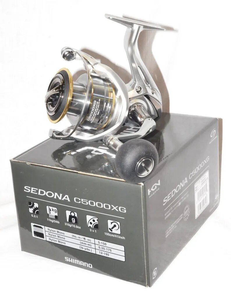 Shimano Sedona C5000XG Катушка безынерционная передний фрикцион 3+1 подшипников для спиннинга, троллинга, фидера