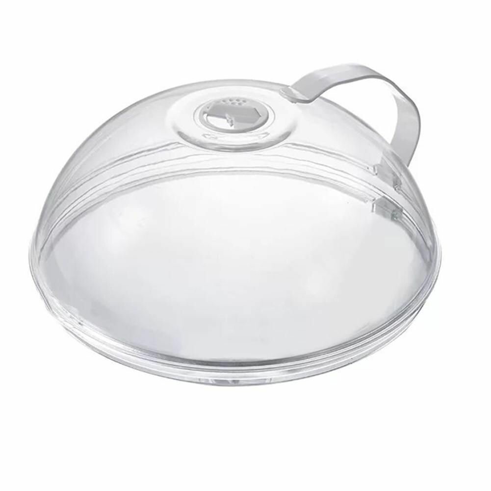 Крышка для микроволновки, СВЧ плиты диаметр 26 см, пластиковая с ручкой и клапаном, от жира, брызг в микроволновой печи