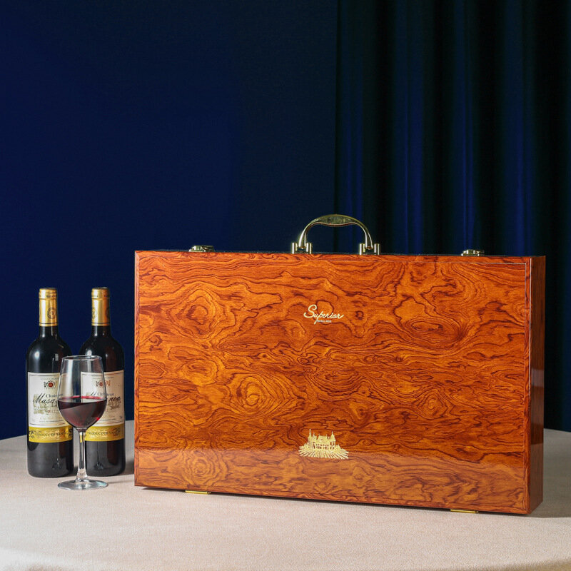 Подарочная коробка в наличии, новая модель подарочной коробки с двойной упаковкой, коробка для вина, пустая коробка, коробка премиум-класса.