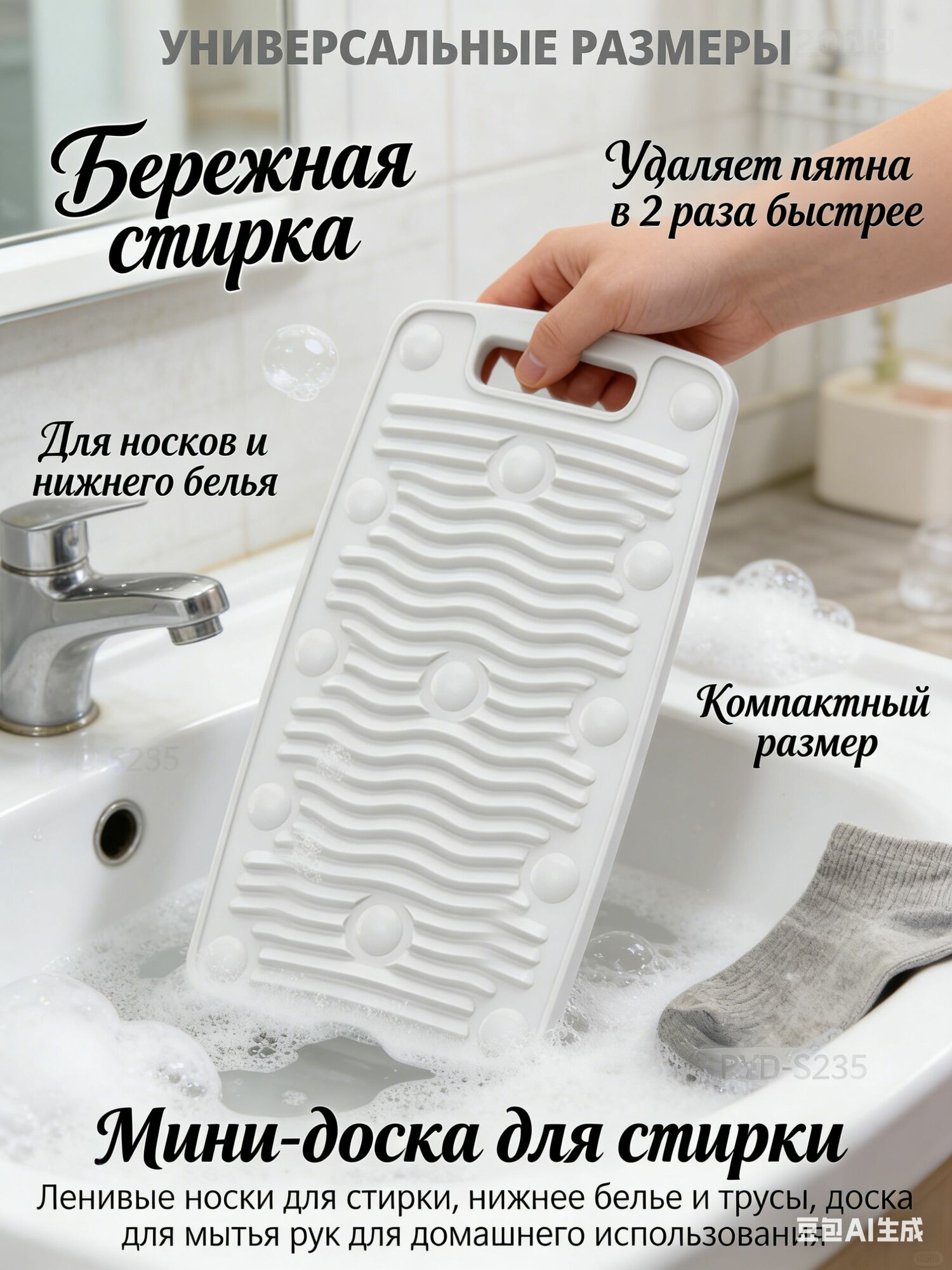 Ленивые носки для стирки, нижнее белье и трусы, доска для мытья рук для домашнего использования