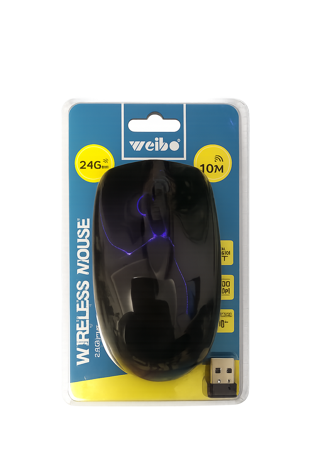 Мышь компьютерная, беспроводная, 2.4Ghz, черная, с колесом прокрутки