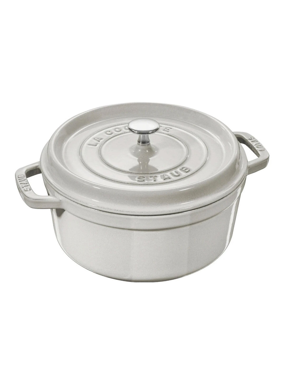 Кокот чугунный Staub La Cocotte 3.8л, белый трюфель, покрытие эмаль
