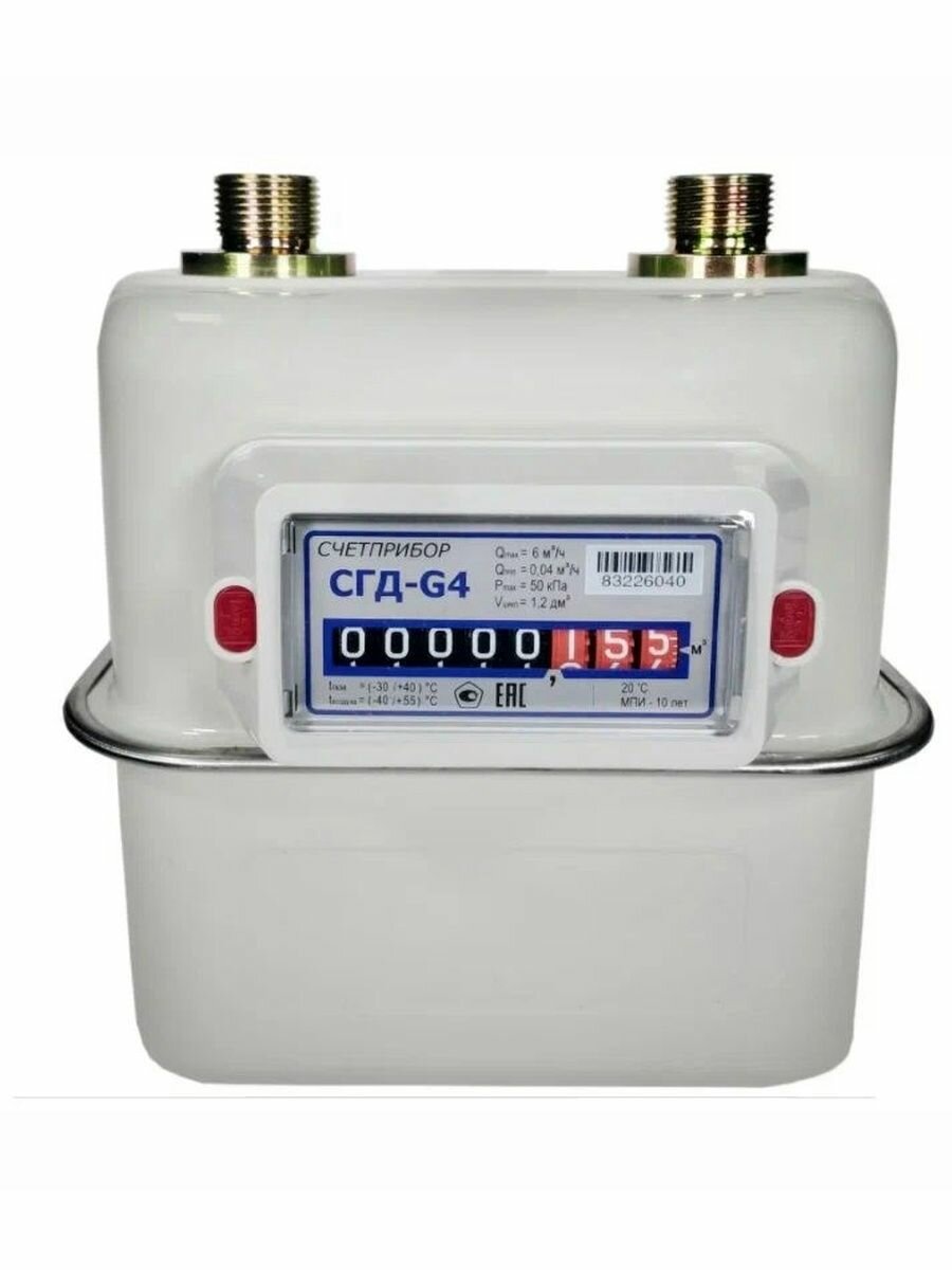 Счетчик газа Счетприбор СГД-G 4 межосевое 110 мм, левый М30*2 (слева направо)