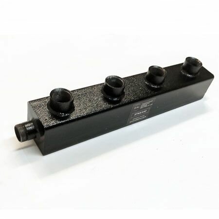 Котловой распределительный коллектор DIAL STEEL KK 4х40, 40 квт, гидрострелка 4 контура для систем отопления частного дома, сталь