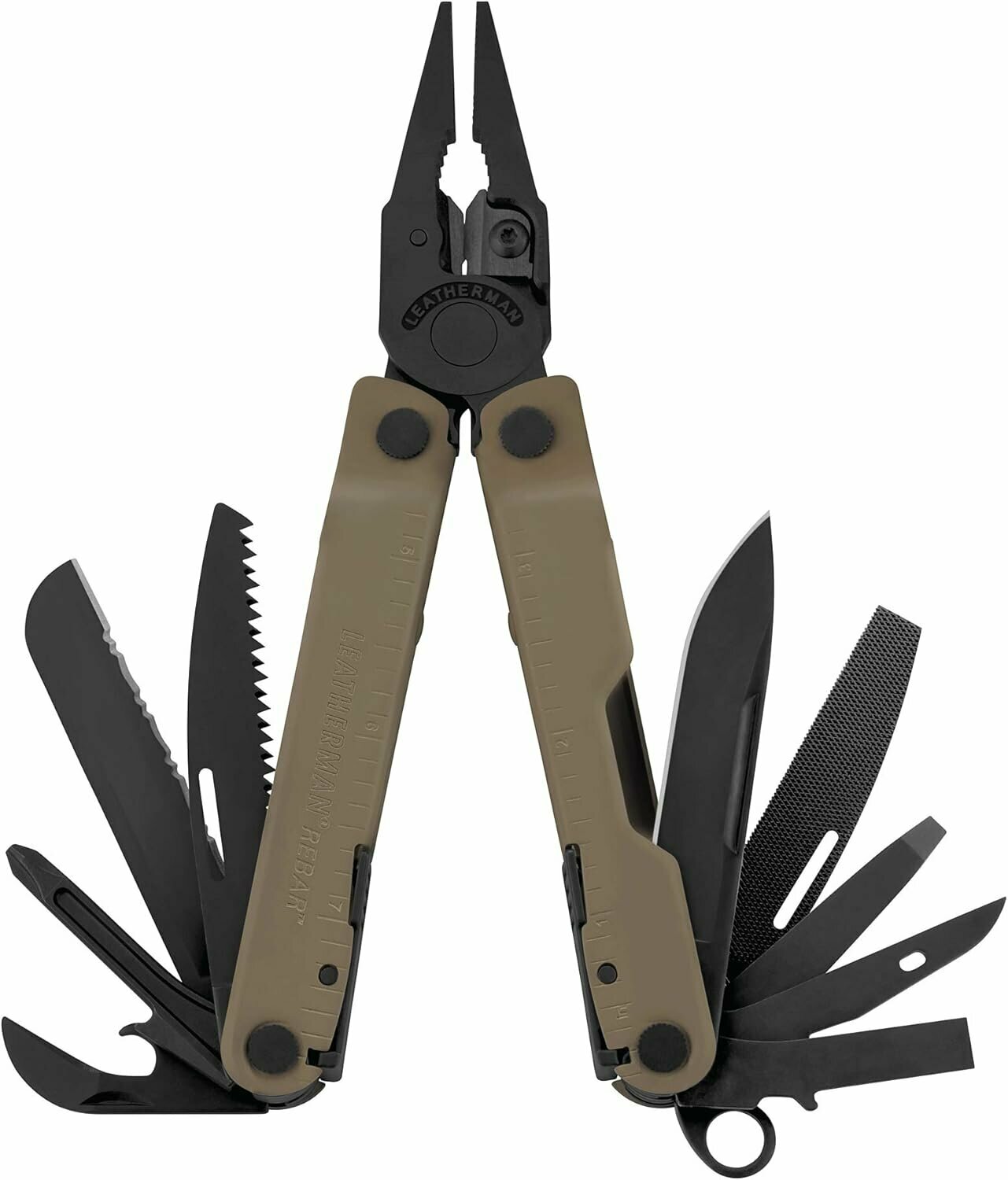 Мультитул LEATHERMAN Rebar Multitool with Premium Replaceable Wire Cutters and Saw Coyote Tan 832721