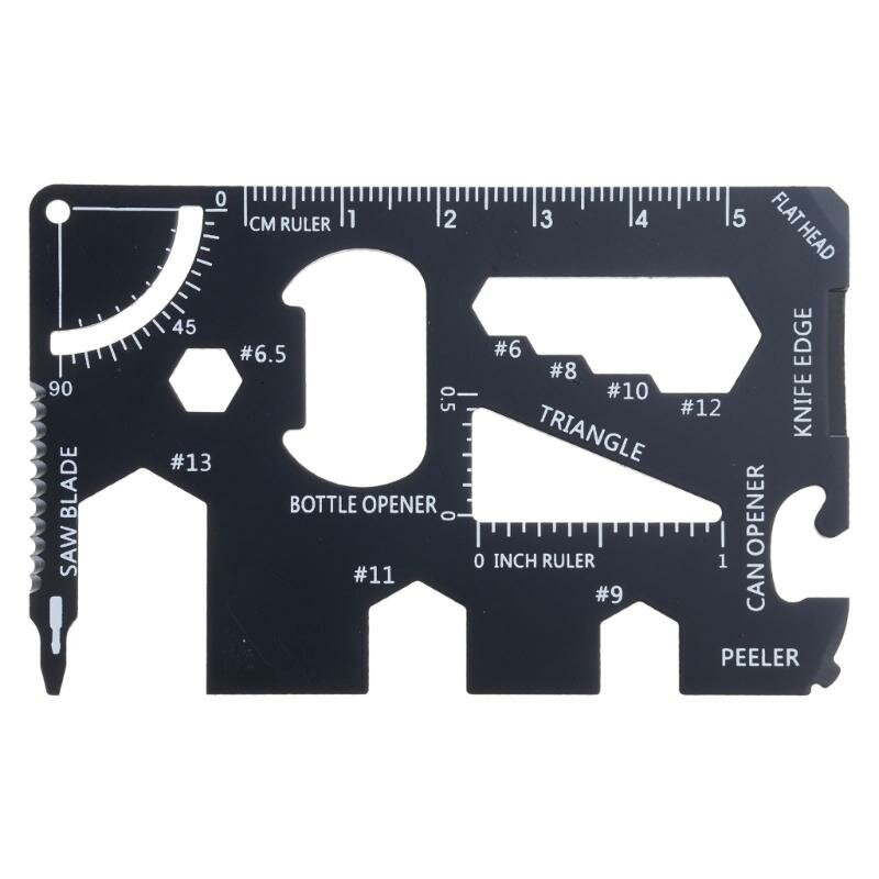 Многофункциональная карточка-мультитул из нержавеющей стали (15 в 1)