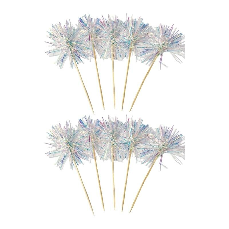 Деревянные шпажки для украшения торта, 10 шт, Белый