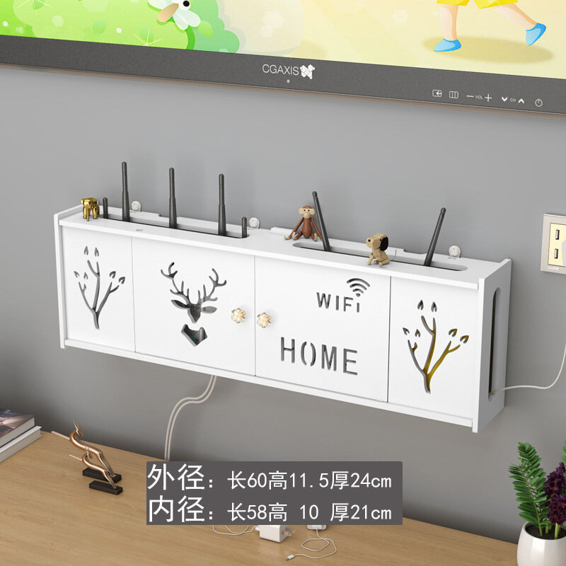 Бокс для хранения беспроводного маршрутизатора, настенный, без необходимости сверления, полка для оптического модема и ТВ-приставки.