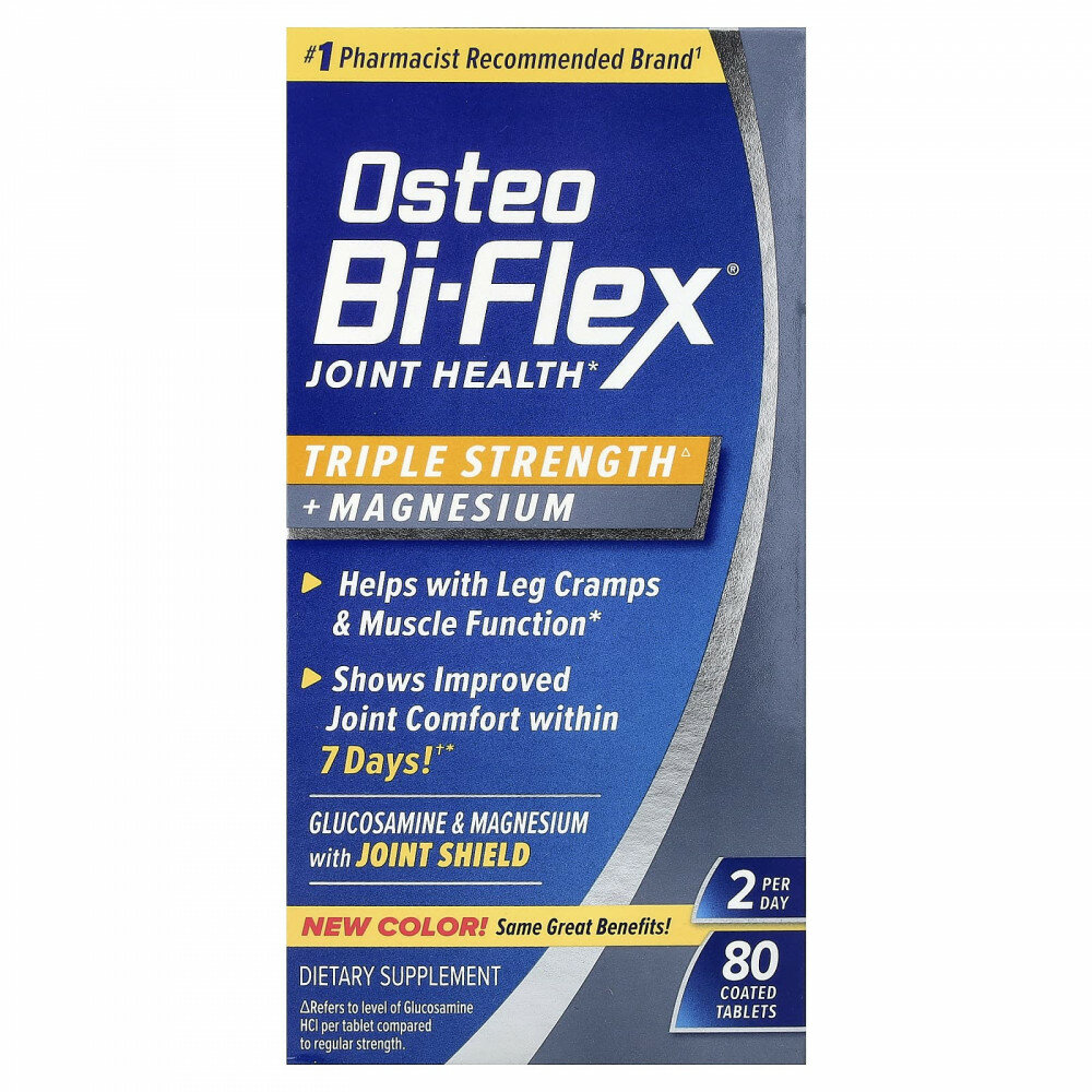 Osteo Bi-Flex, Joint Health, тройная сила + магний, 80 таблеток, покрытых оболочкой