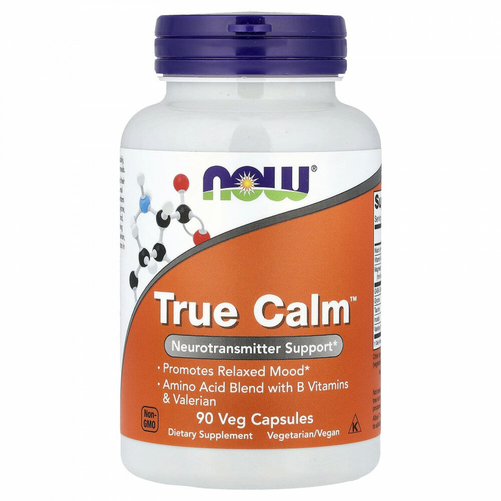 NOW Foods, True Calm™, успокоительная добавка, 90 растительных капсул