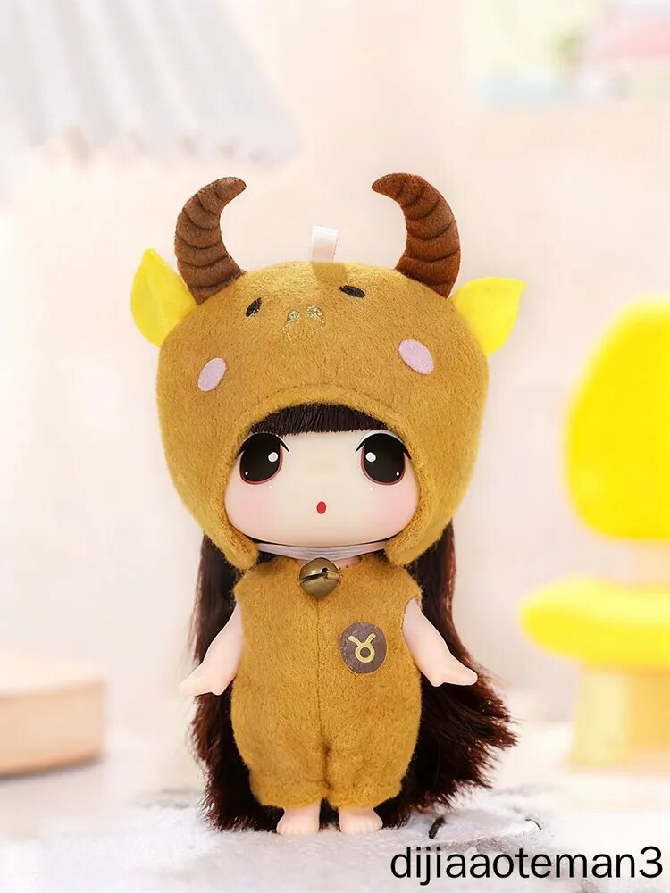 DDUNG Коллекционная кукла/двенадцати созвездий серия (Телец) 9см Горчичный