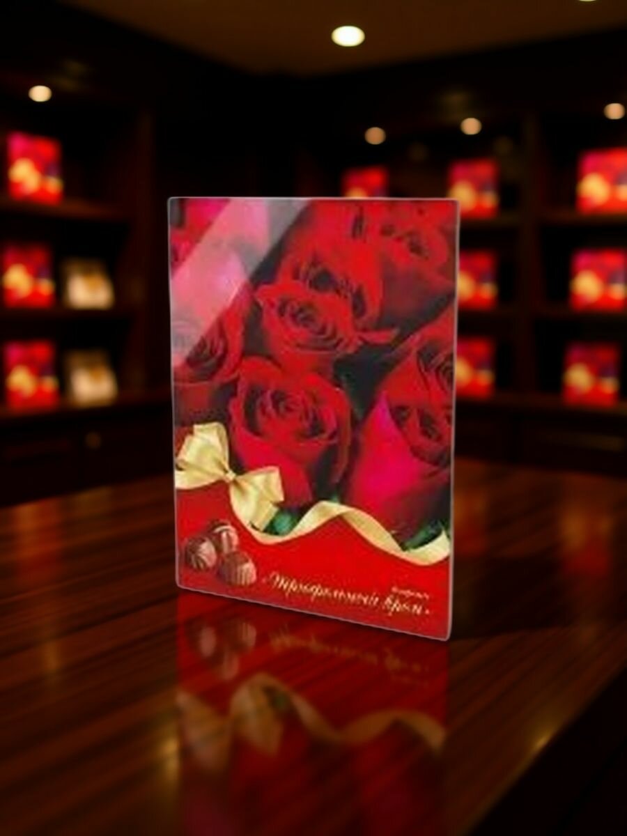 Набор шоколадных конфет "Розы" с начинкой трюфельный крем 150гр 1шт