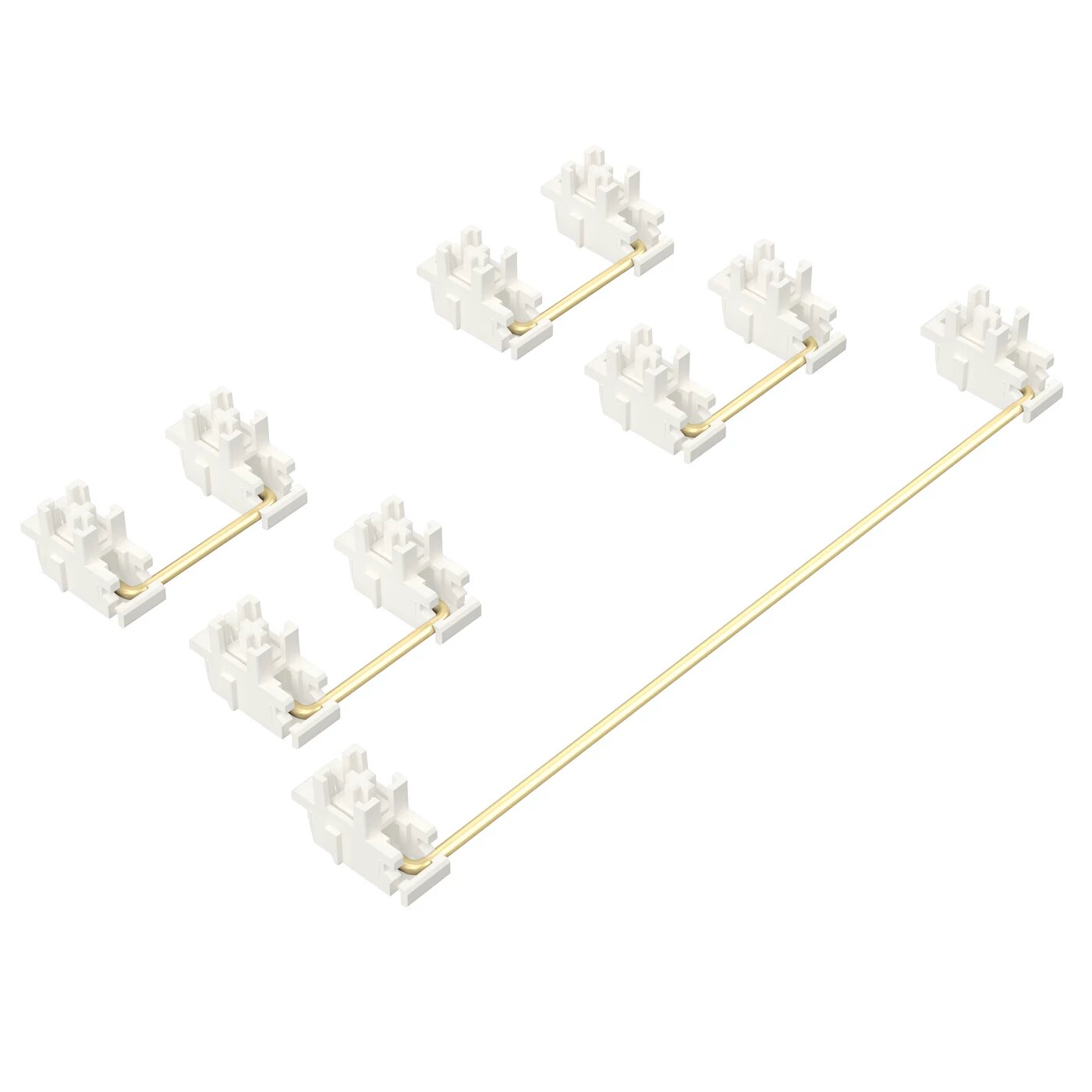 DUROCK Plate Stabs V3 Кремовый (2u x4 7u x1) Золотая проволока Сателлитная ось Предварительно обрезанная Без