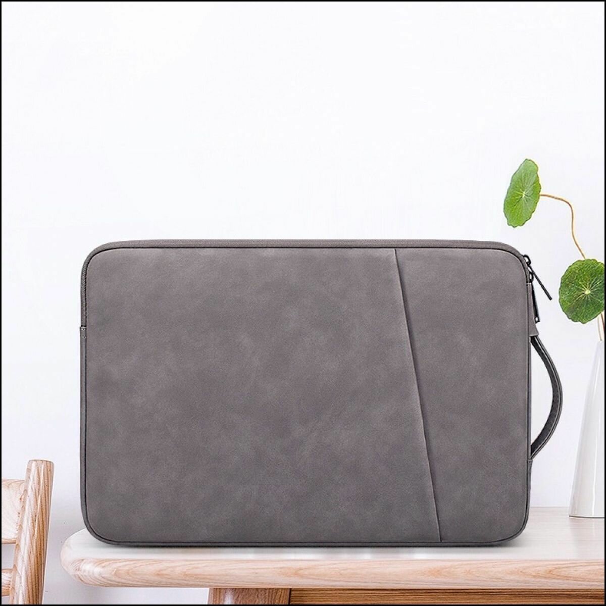 Чехол сумка для ноутбука до 14 дюймов с карманом и ручкой (для Macbook Air 13, Pro 13-14, Lenovo, Xiaomi, Acer, ASUS, HP, Huawei и др.)
