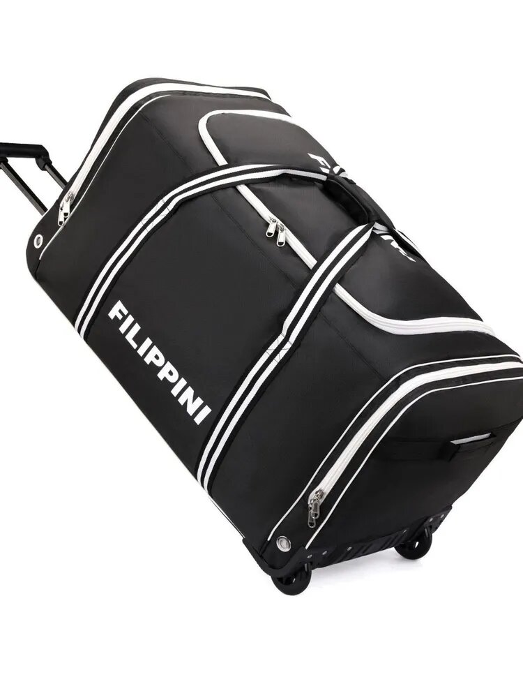 Филиппини Хоккейный баул на колесах 75x36x38 см Черный для взрослого и детского возраста с выдвижной ручкой
