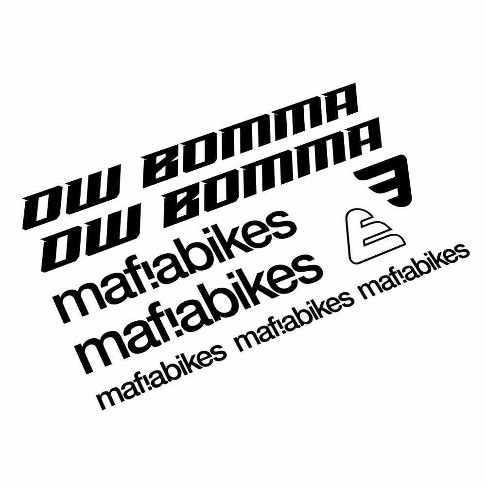 Наклейки Mafia OW Bomma черные для BMX