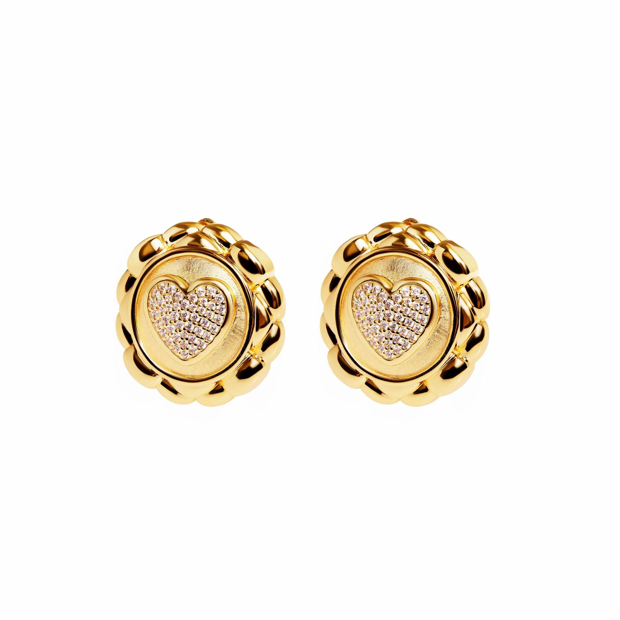 Серьги клипсы, фианит