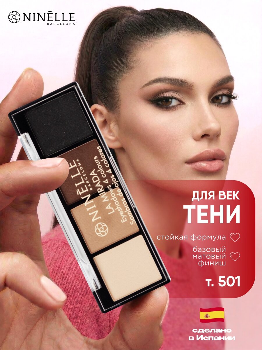 Палетка теней для век Ninelle La Mirada №501 базовый матовый