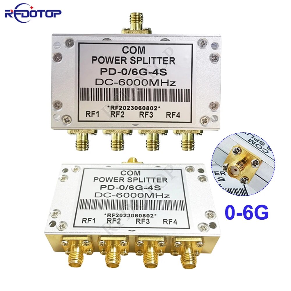 RFDOTOP SMA разветвитель мощности 0-6 ГГц