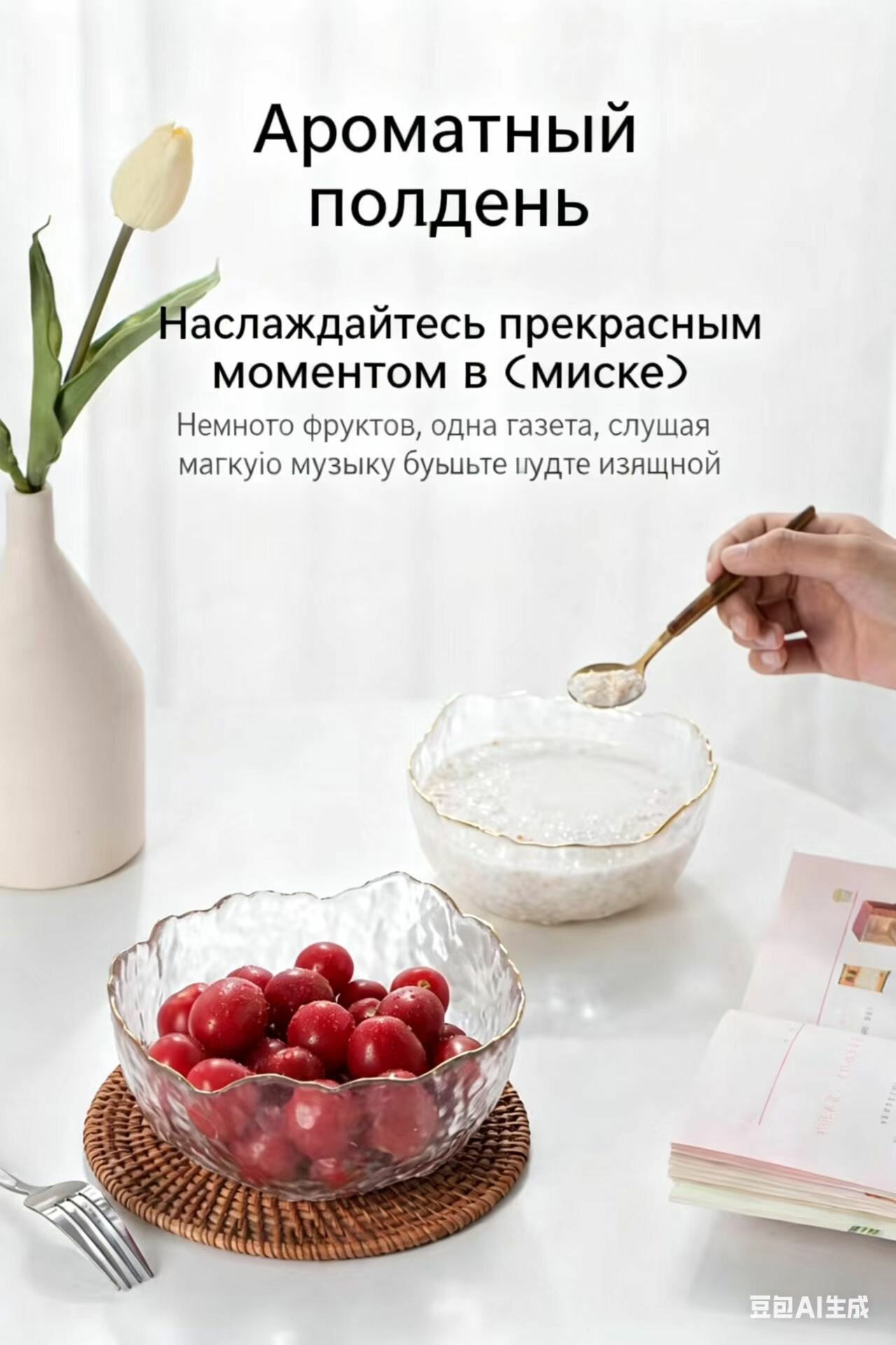 Салатник 3 шт прозрачный Набор из. стеклянных миск с золотой каймой