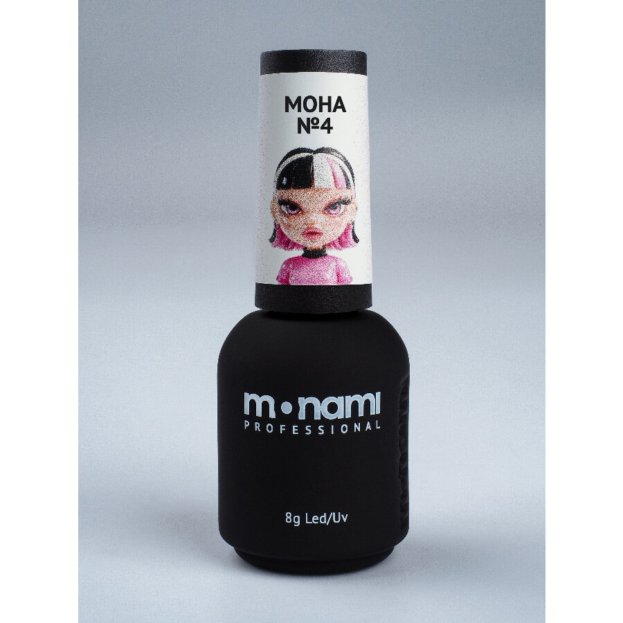 Monami, Гель-лак стильный и качественный Мона №4, 8 г цвет розовый